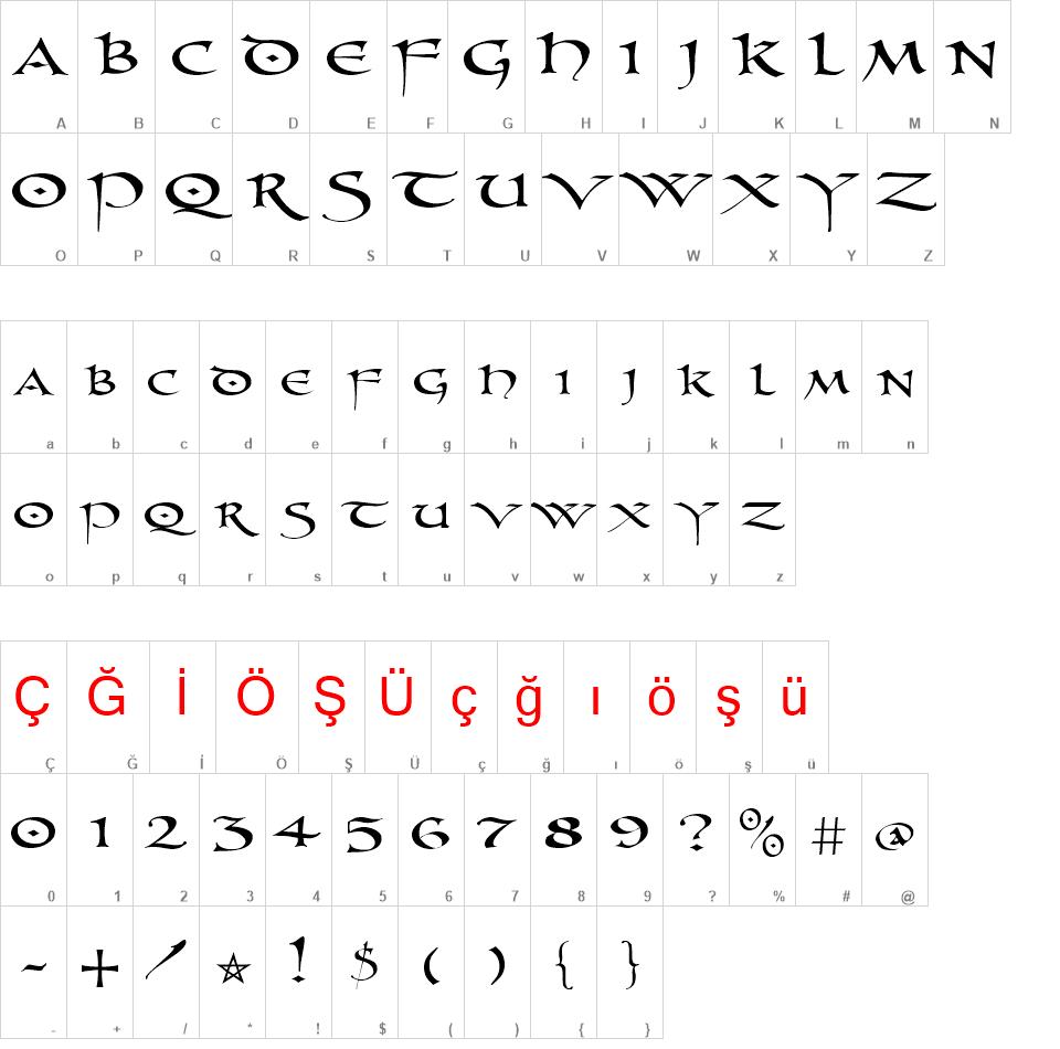 PR Uncial 2003 font - Font Tr