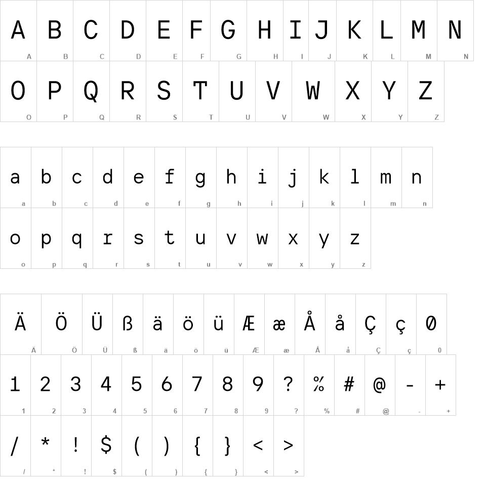 TT Interphases Pro Mono font font