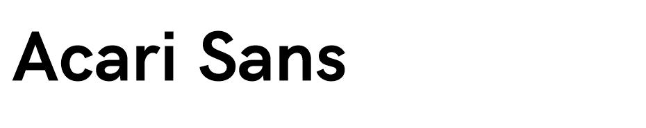 Acari Sans font - Acari Sans font download
