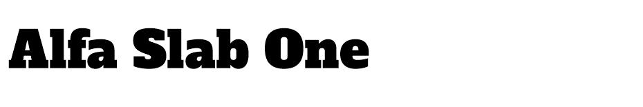Alfa Slab One font - Alfa Slab One font download