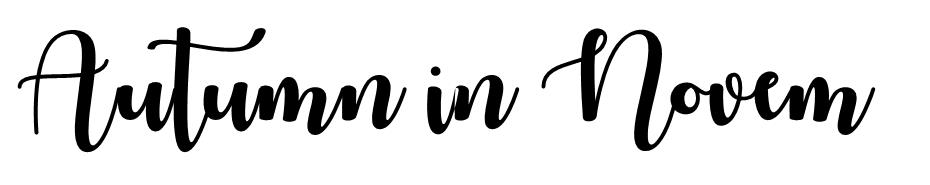Autumn in November font - Autumn in November font download