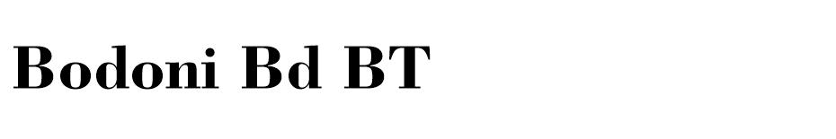 Bodoni Bd BT font - Bodoni Bd BT font download