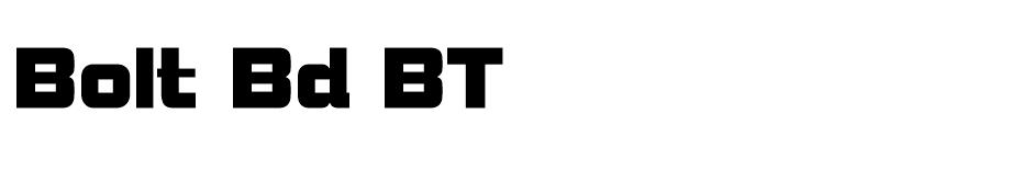 Bolt Bd BT font - Bolt Bd BT font download