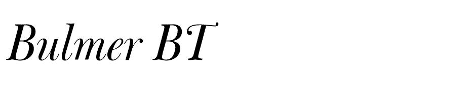 Bulmer BT font - Bulmer BT font download