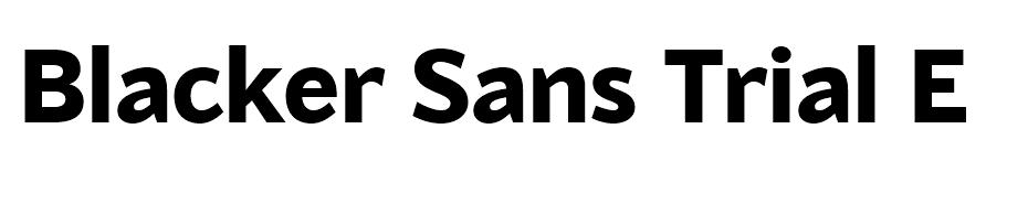 Blacker Sans Trial font - Blacker Sans Trial font download