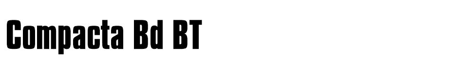 Compacta Bd BT font - Compacta Bd BT font download