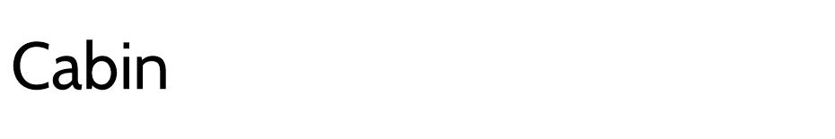 Cabin google font - Cabin font download