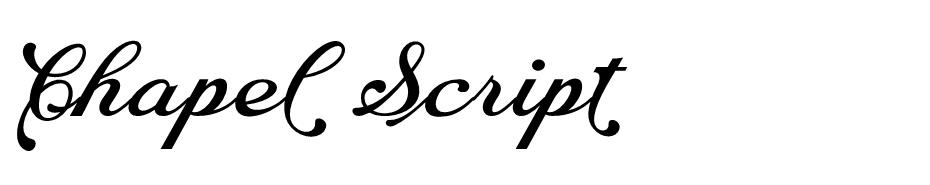 Chapel Script font - Chapel Script font download