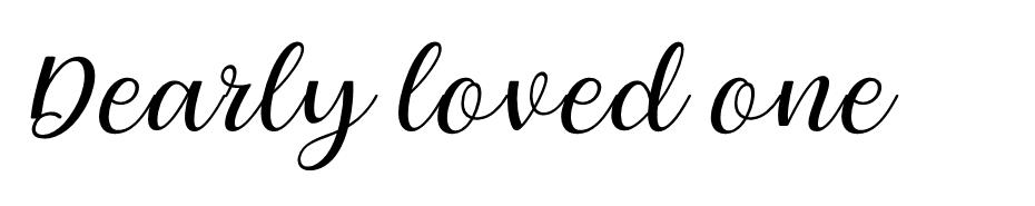 Dearly Loved One font - Dearly Loved One font download