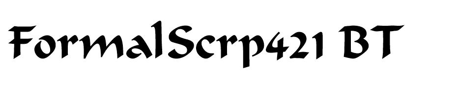 FormalScrp421 BT font - FormalScrp421 BT font download