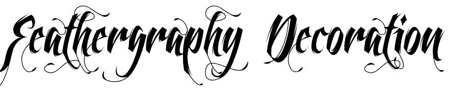 Feathergraphy Decoration font - Feathergraphy Decoration font download