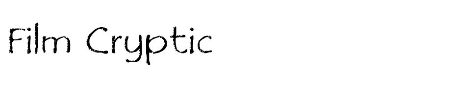 Film Cryptic font - Film Cryptic font download