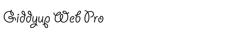 Giddyup Web Pro font - Giddyup Web Pro font download