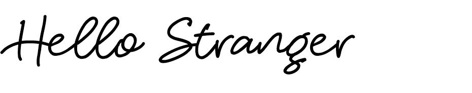 Hello Stranger font - Hello Stranger font download