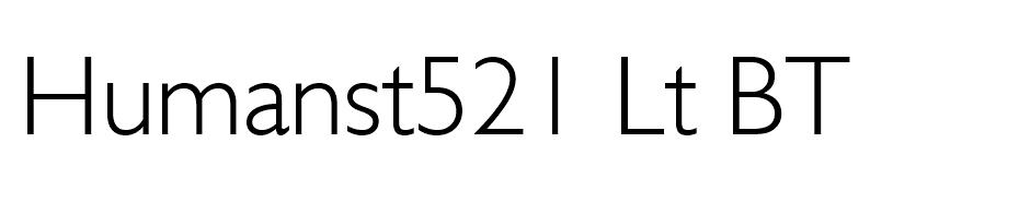 Humanist 521 Light BT font - Humanist 521 Light BT font download