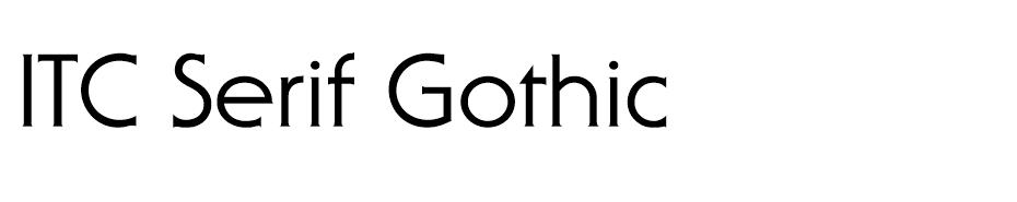 ITC SerifGothic font - ITC SerifGothic font download