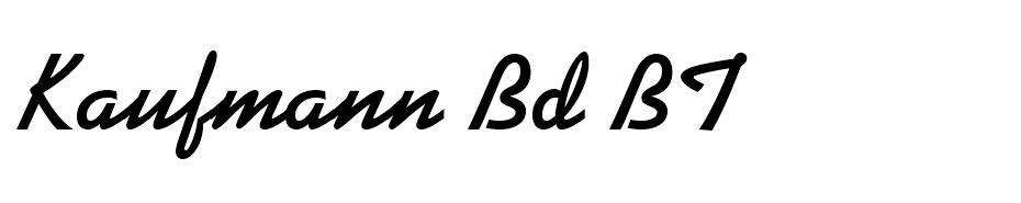 Kaufmann Bd BT font - Kaufmann Bd BT font download