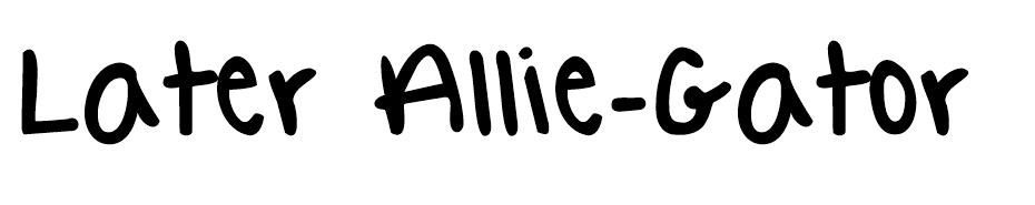 Later Allie-Gator Font font - Later Allie-Gator Font font download