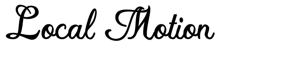 Local Motion font - Local Motion font download