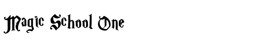 Magic School One font - Magic School One font download