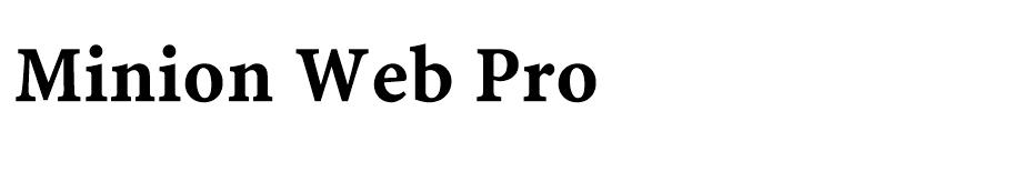 Minion Web Pro font - Minion Web Pro font download