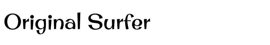 Original Surfer Font google font - Original Surfer Font font download
