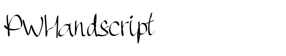 PW Handscript Font font - PW Handscript Font font download