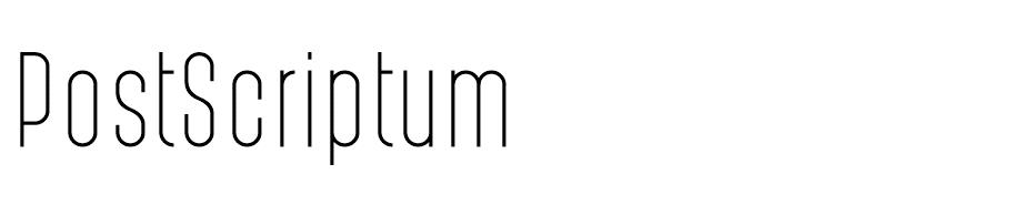 Post Scriptum font - Post Scriptum font download