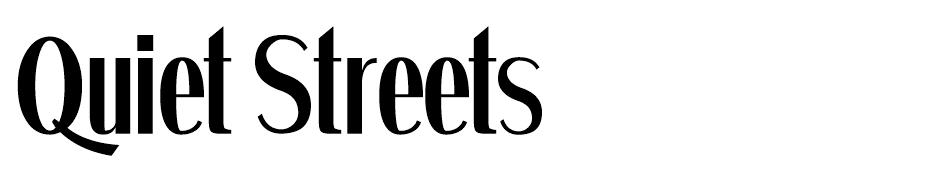 Quiet Streets font - Quiet Streets font download