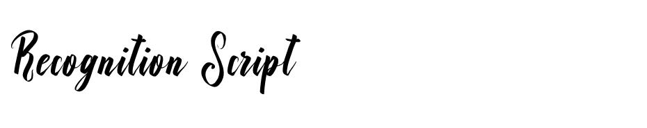 Recognition Script font - Recognition Script font download