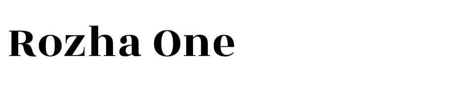Rozha One google font - Rozha One font download
