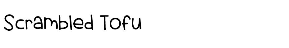 Scrambled Tofu font - Scrambled Tofu font download