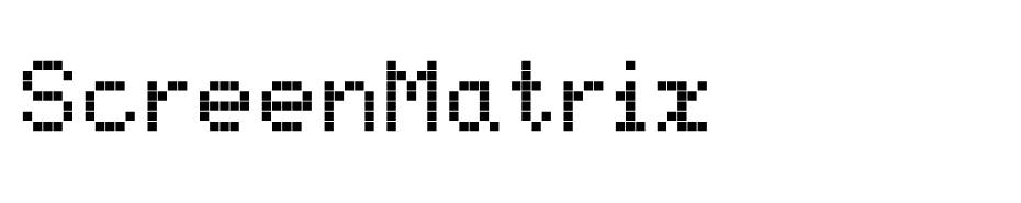 Screen Matrix font - Screen Matrix font download