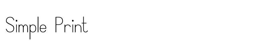 Simple Print font - Simple Print font download