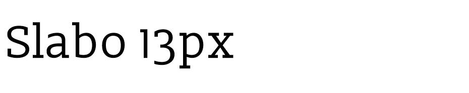 Slabo 13px font - Slabo 13px font download