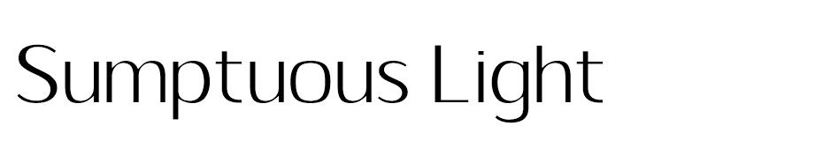Sumptuous Light font - Sumptuous Light font download
