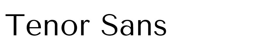 Tenor Sans font - Tenor Sans font download