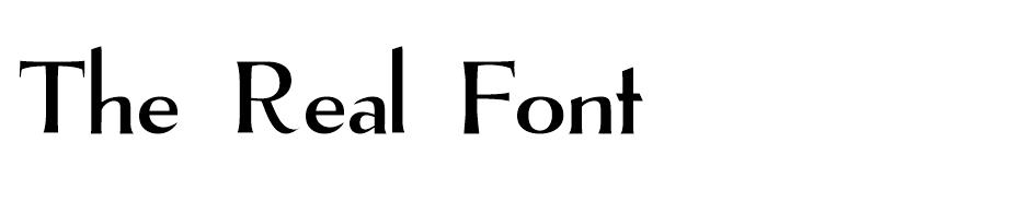 The Real Font font - The Real Font font download