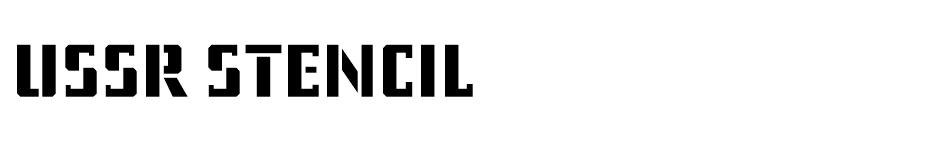 USSR Stencil Font font - USSR Stencil Font font download