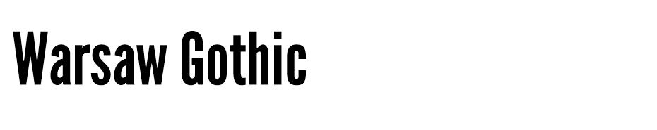 Warsaw Gothic font - Warsaw Gothic font download