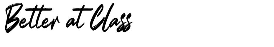 Better at Class font - Better at Class font download