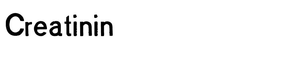 Creatinin font - Creatinin font download
