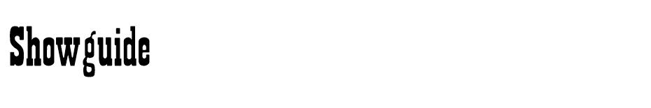 Showguide font - Showguide font download