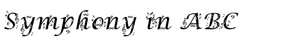Symphony in ABC font - Symphony in ABC font download