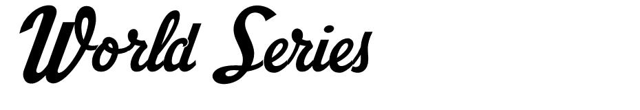 World Series font - World Series font download