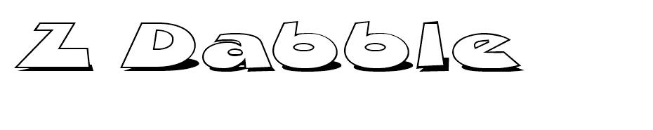 Z Dabble Down font - Z Dabble Down font download