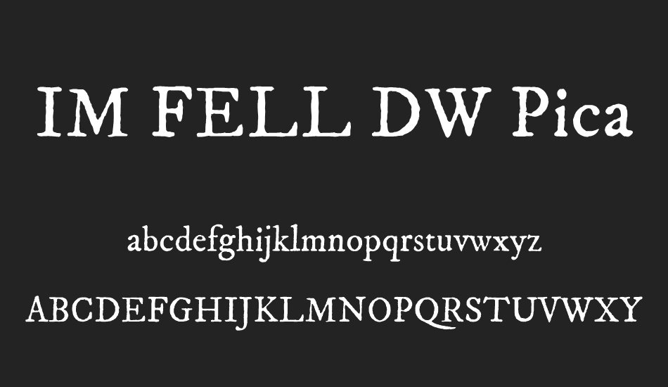 IM FELL DW Pica Font Family font - Font Tr