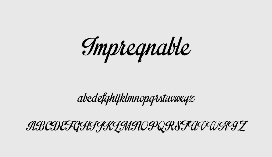 Impregnable font - Font Tr