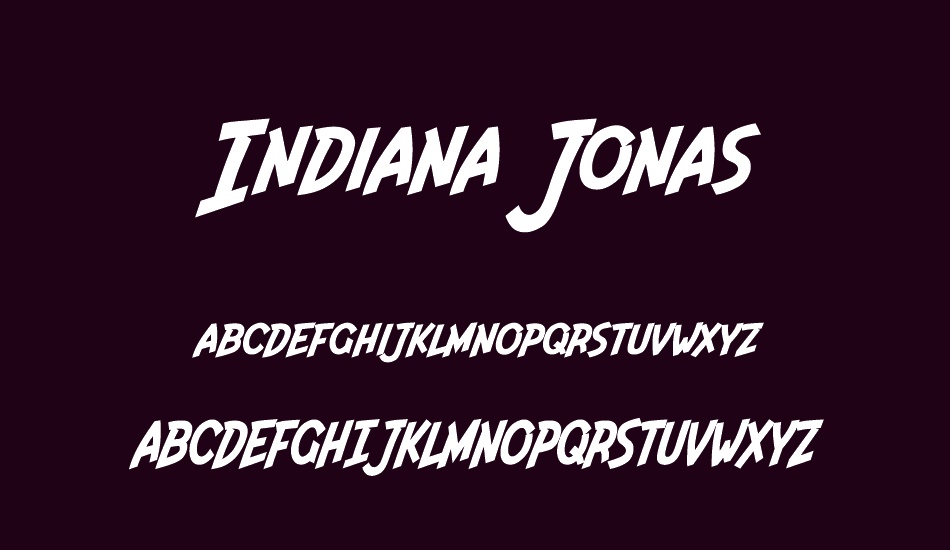 Indiana Jonas font - Font Tr