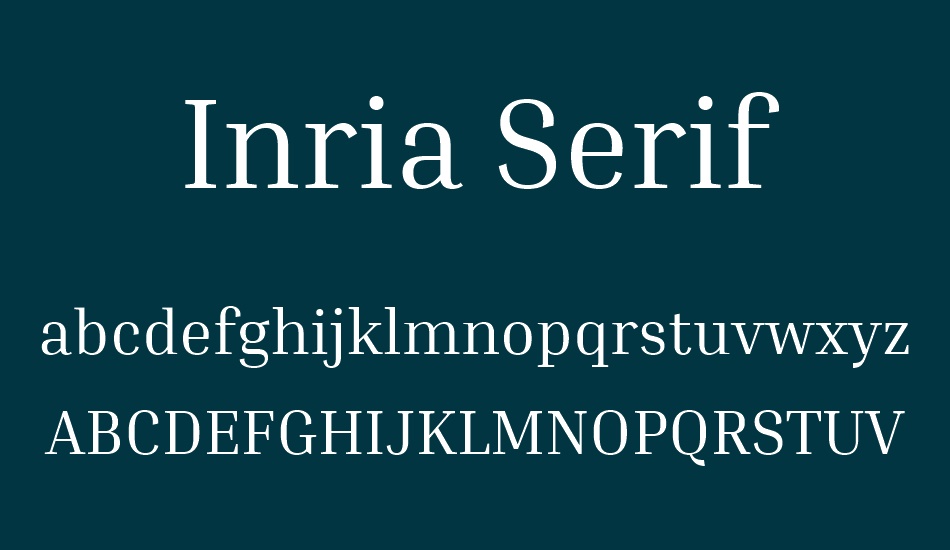 Inria Serif font - Font Tr